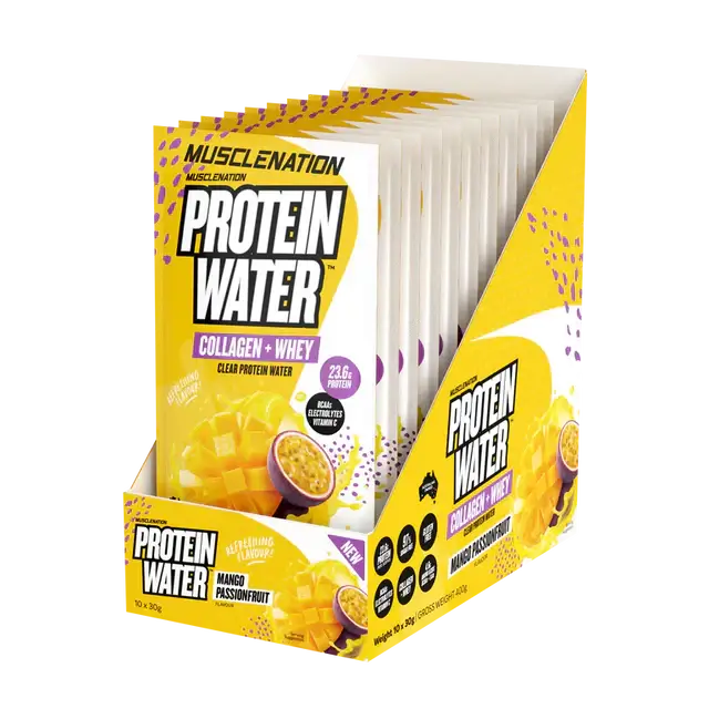 Muscle Nation PROTEIN WATER - Box of 10 Single Serve Sachets ...