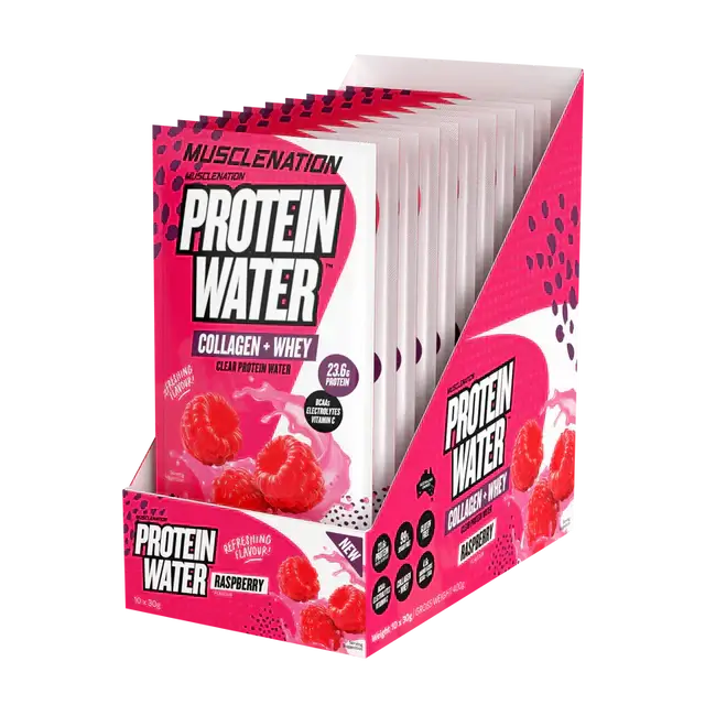 Muscle Nation PROTEIN WATER - Box of 10 Single Serve Sachets ...